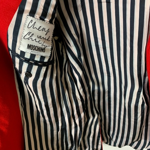 Moschino | Jackets & Coats | Moschino Cheap And Chic Red Button Blazer ...